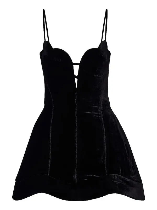 MARIA LUCIA HOHAN Kemna Bustier Minidress - Black