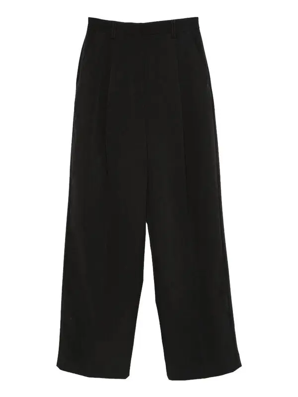THE LATEST Straight Leg Trousers - Black