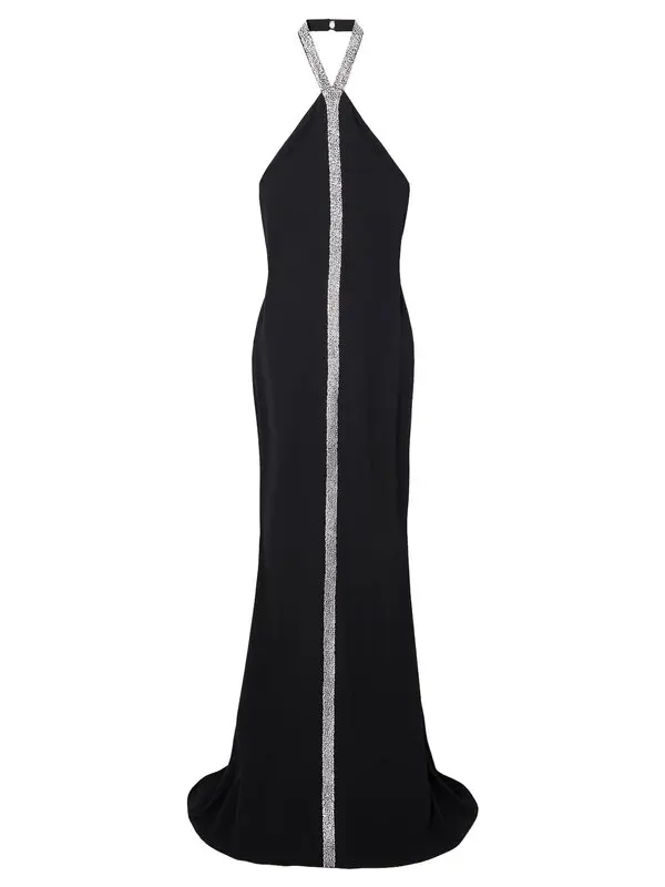 TALLER MARMO Acropoli Swarovski Crystal-embellished Gown - Black