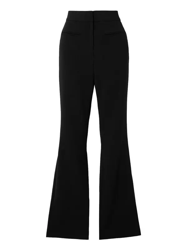 COURREGES Heritage Crepe Straight-leg Pants - Black