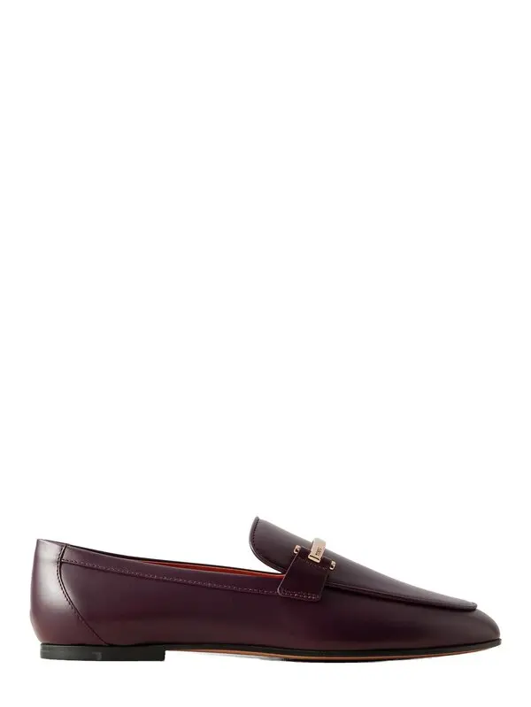 TOD'S Leather Loafers - Burgundy