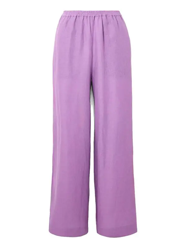 ERES L'intemporel Select Linen Wide-leg Pants - Purple