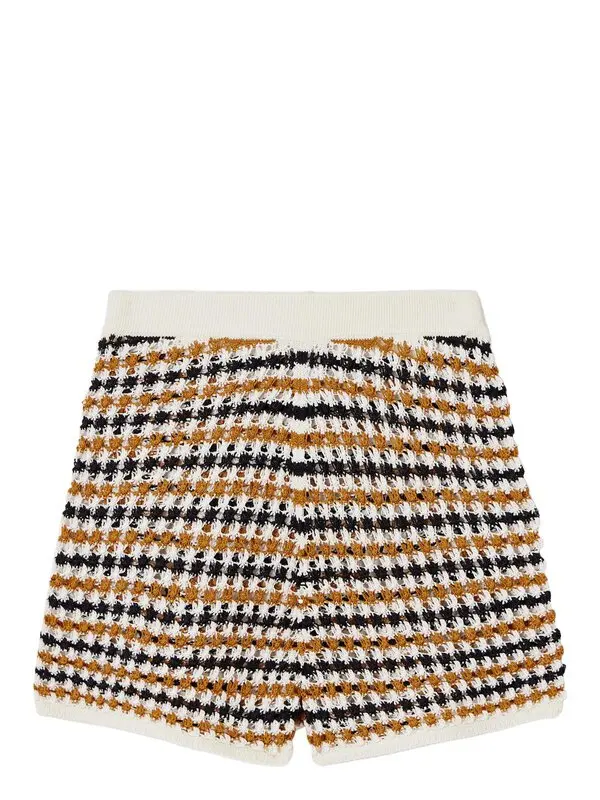 ERES Disco Open-knit Cotton-blend Shorts - Yellow