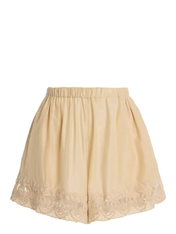 ALL THAT REMAINS Evelyn Cotton-silk Shorts - Neutral