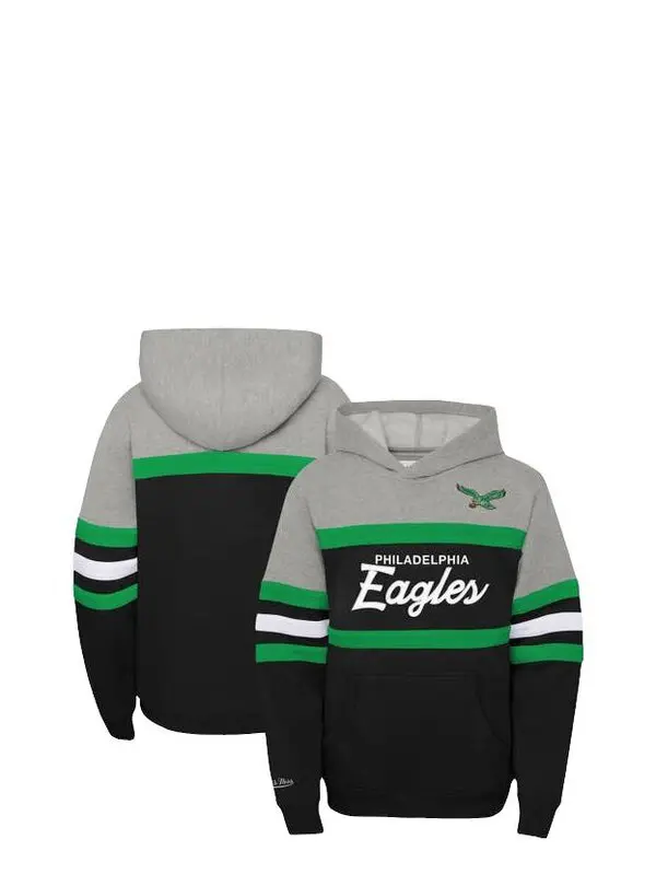 Mitchell & Ness Youth Philadelphia Eagles Throwback Head Coach Pullover Hoodie - Black