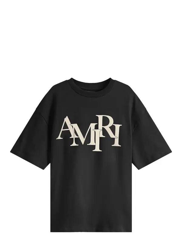 Amiri Staggered Tee - Black