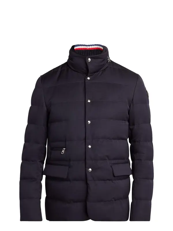 Moncler Bess Quilted Wool Jacket - Navy