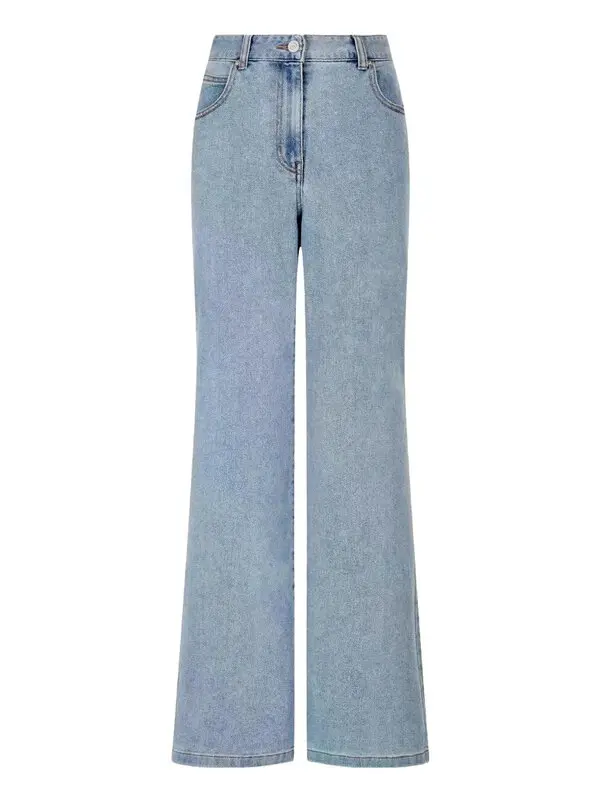 STUDIO TOMBOY Cotton Flared Trousers - Blue