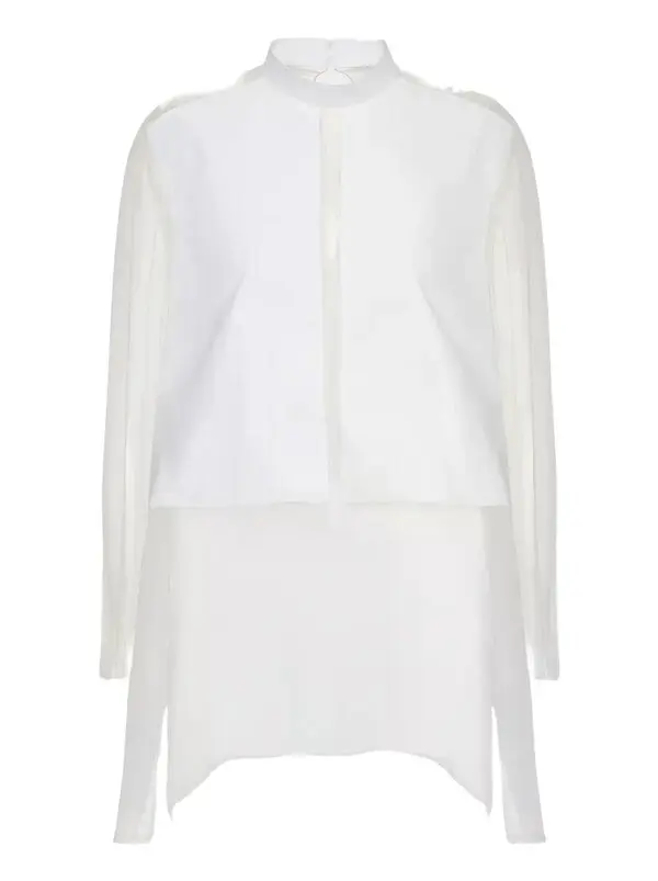 Valentino Garavani Panelled Silk Shirt - White