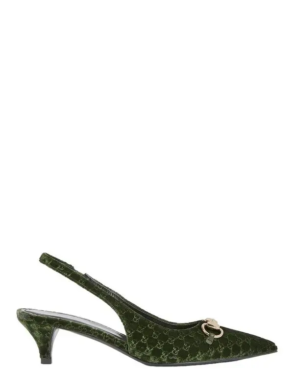 Gucci Slingback Pump With Horsebit - Green