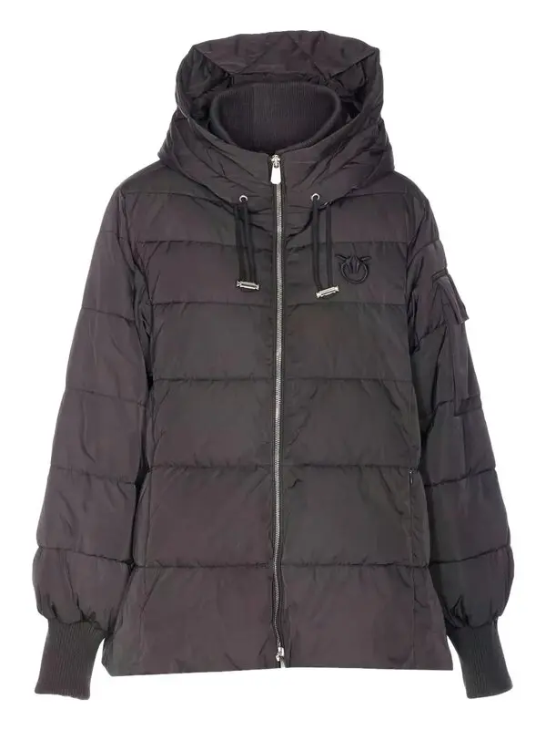Pinko Hooded Puffer Jacket - Grey