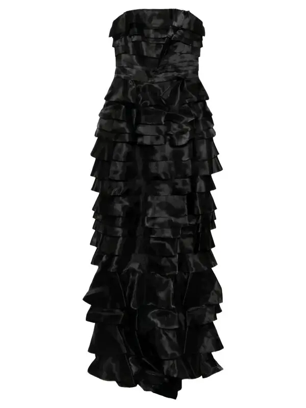 SAIID KOBEISY Layered Organza Dress - Black