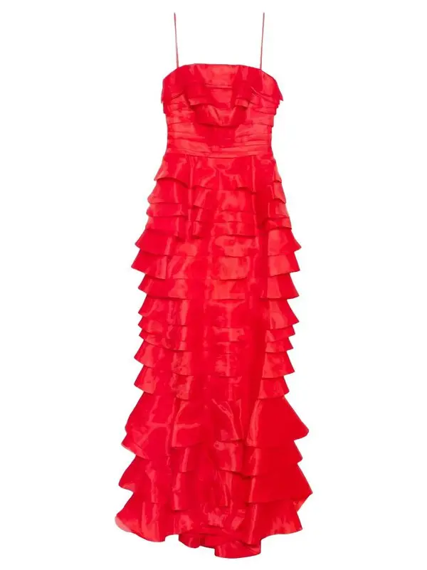 SAIID KOBEISY Laye Organza Dress - Red