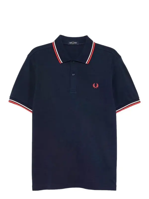 Fred Perry Logo-embroidered Polo Shirt - Blue