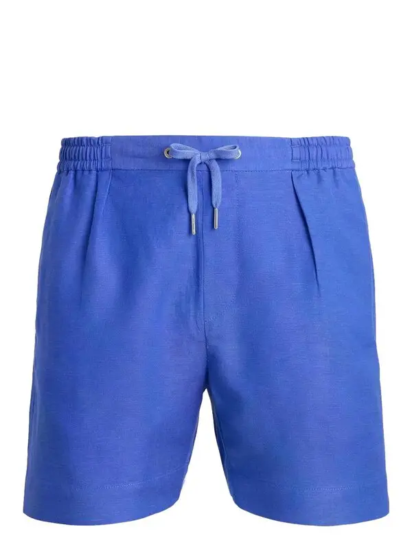 Ralph Lauren Drawstring Pleated Shorts - Blue