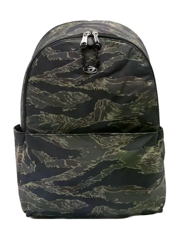 Diesel Patterned Backpack - Green