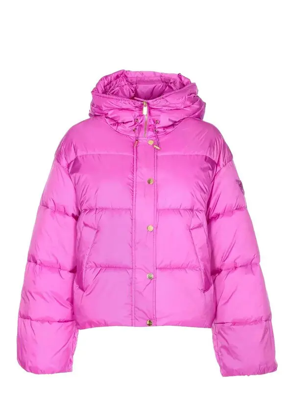 Pinko Hooded Puffer Jacket - Pink