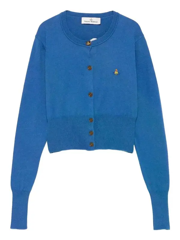 VIVIENNE WESTWOOD Logo-embellished Cardigan - Blue