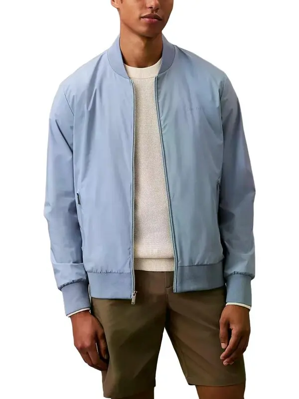 Calvin Klein Zip-front Bomber Jacket - Blue