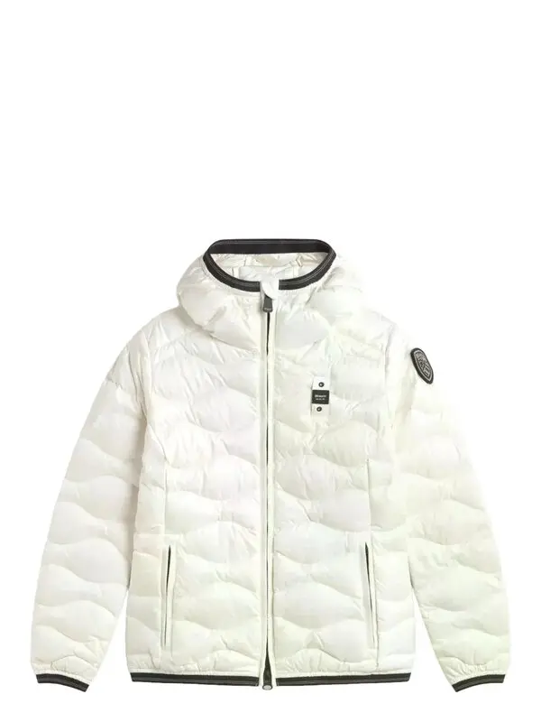 BLAUER. Quilted Hooded Jacket - White