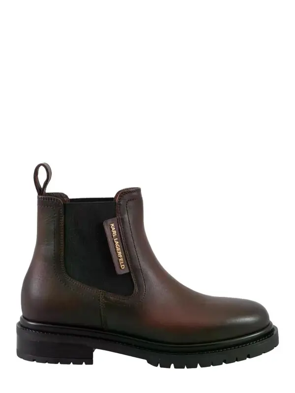 Karl Lagerfeld Leather Chelsea Boots - Brown