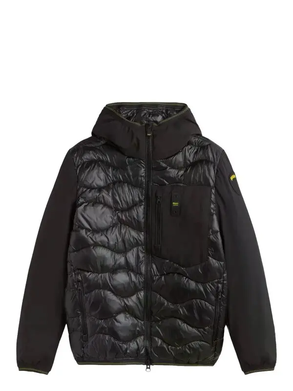 BLAUER. Quilted Hooded Jacket - Black