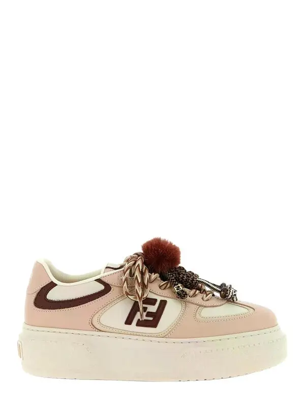 Fendi Platform Logo Trainers - Neutrals