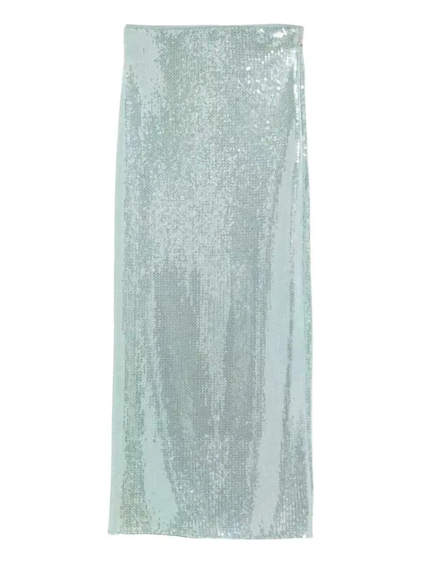 Patrizia Pepe Sequin Tulle Midi Skirt - Blue
