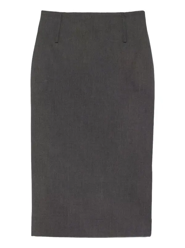 FEDERICO CINA Straight Skirt - Grey