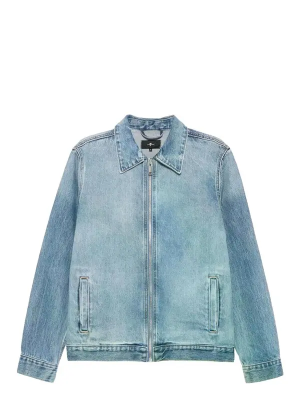 7 For All Mankind Zip-fastening Denim Jacket - Blue