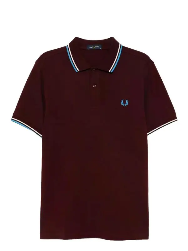 Fred Perry Logo-embroidered Polo Shirt - Red