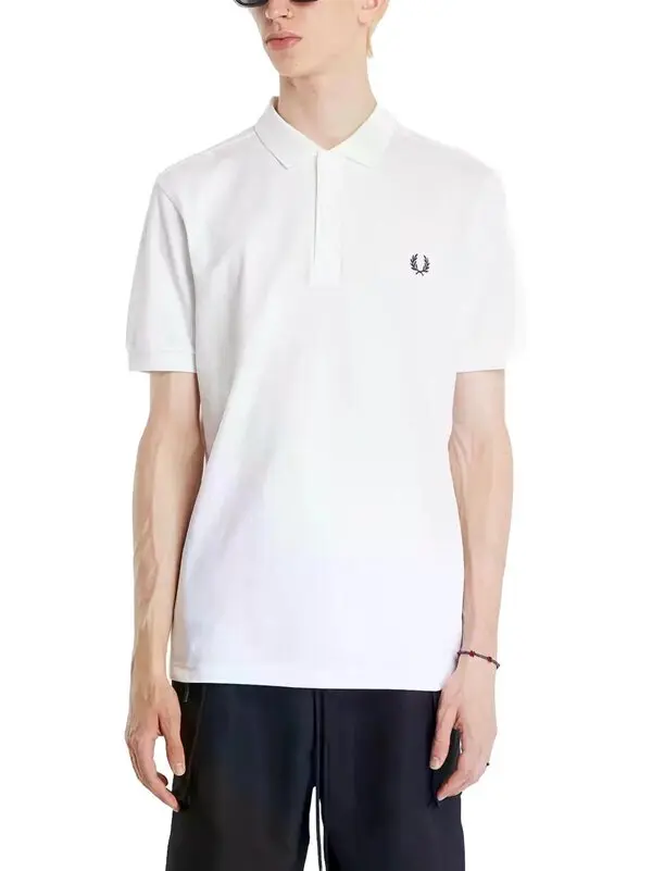 Fred Perry Logo-embroidered Piqué Polo Shirt - White
