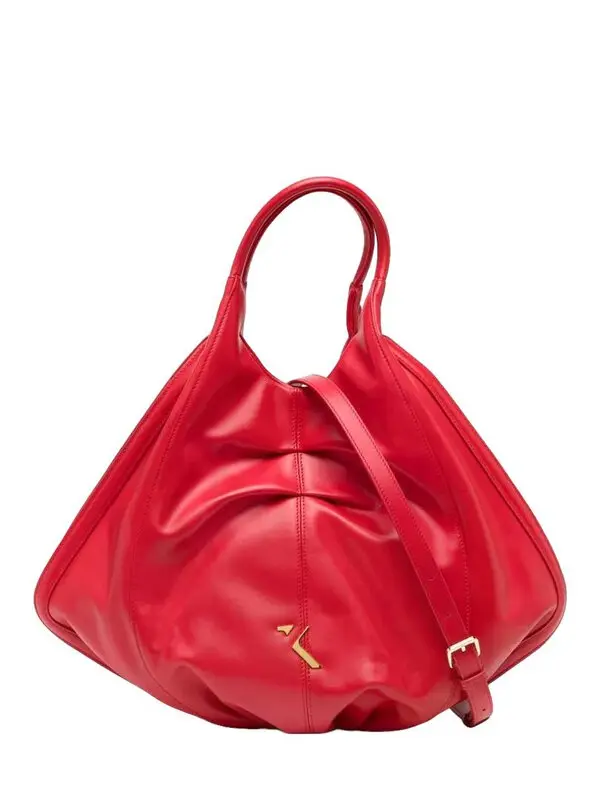 SAIID KOBEISY Leather Tote Bag - Red