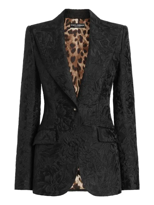 Dolce & Gabbana Turlington Brocade Jacket - Black