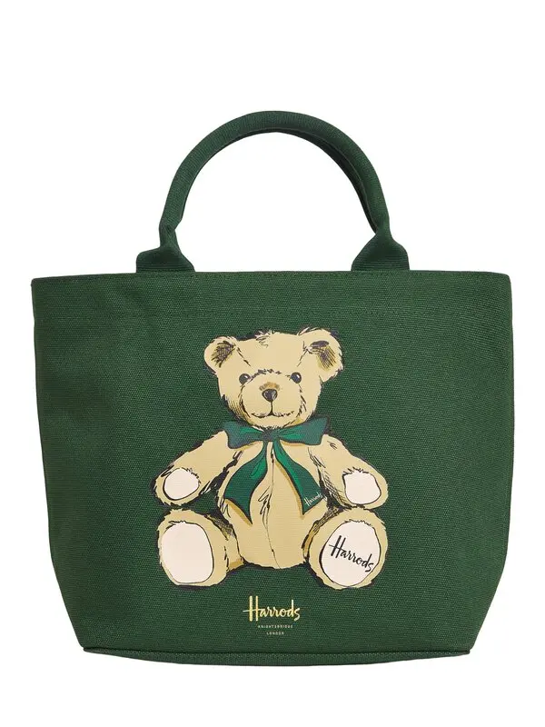 Harrods Small Henry Bear Tote Bag - Green