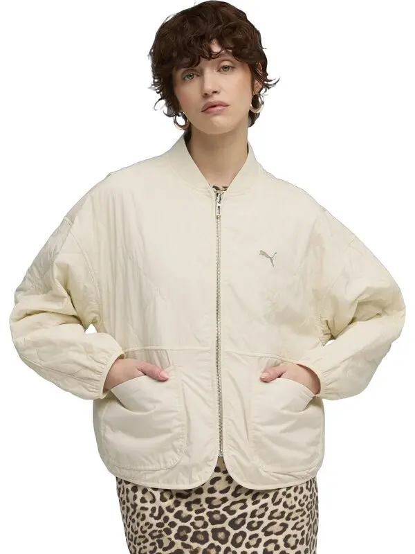 PUMA Wardrobe Essentials Reversible Liner Jacket - White