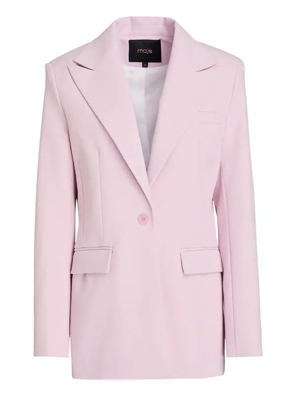 Maje Twill Blazer - Baby Pink
