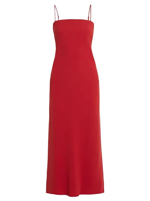 Veronica Beard Mavis Crepe Maxi Dress - Crimson