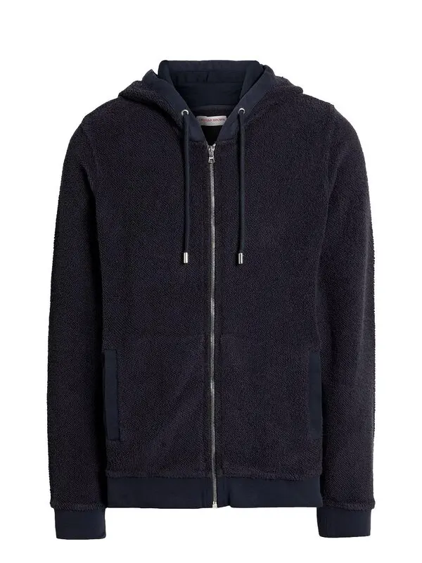 Orlebar Brown Mathers Cotton-terry Zip-up Hoodie - Midnight Blue