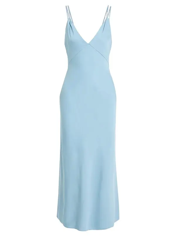 Alice + Olivia Kiro Satin-crepe Midi Dress - Light Blue