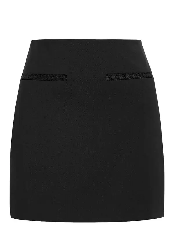 Veronica Beard Perry Twill Mini Skirt - Black