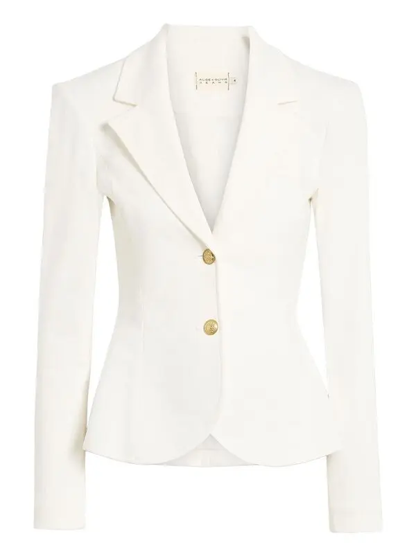 Alice + Olivia Iana Denim Blazer - Off-white