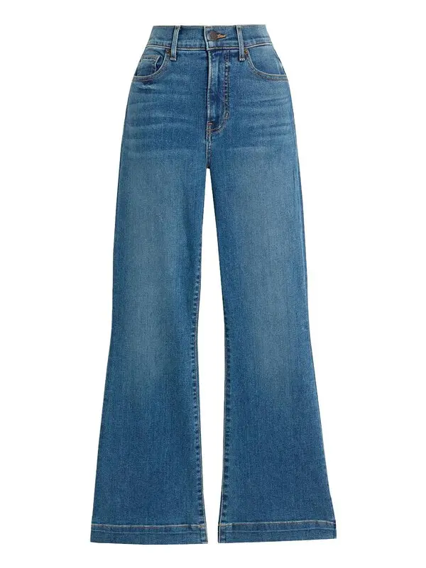 Veronica Beard Carson High-rise Kick-flare Jeans - Mid Denim