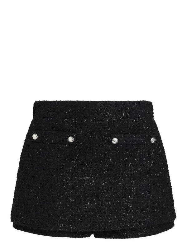Maje Bouclé-tweed Skort - Black