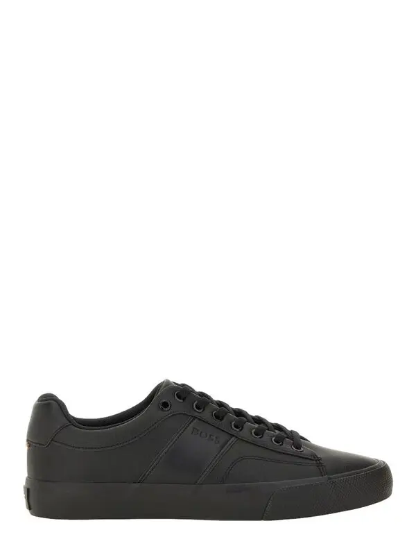 BOSS Leather Sneaker - Black