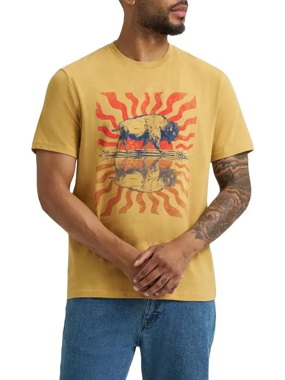 Wrangler Cotton Graphic T-shirt - Pale Gold