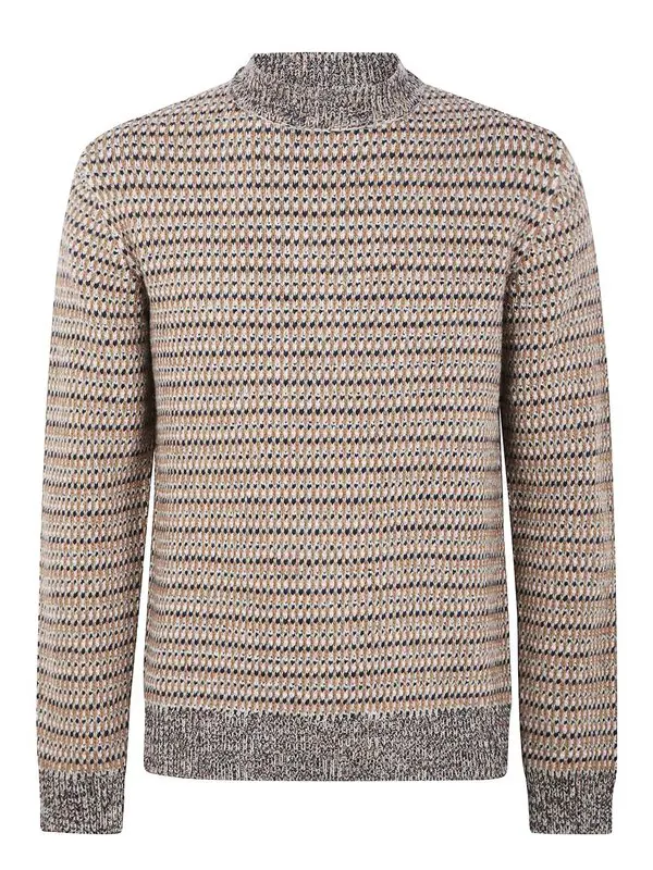 ZANONE Slim-fit Round Neck Sweater - Brown