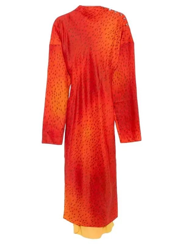 SAMUEL GUÌ YANG Willow Lava-fish Dress - Red