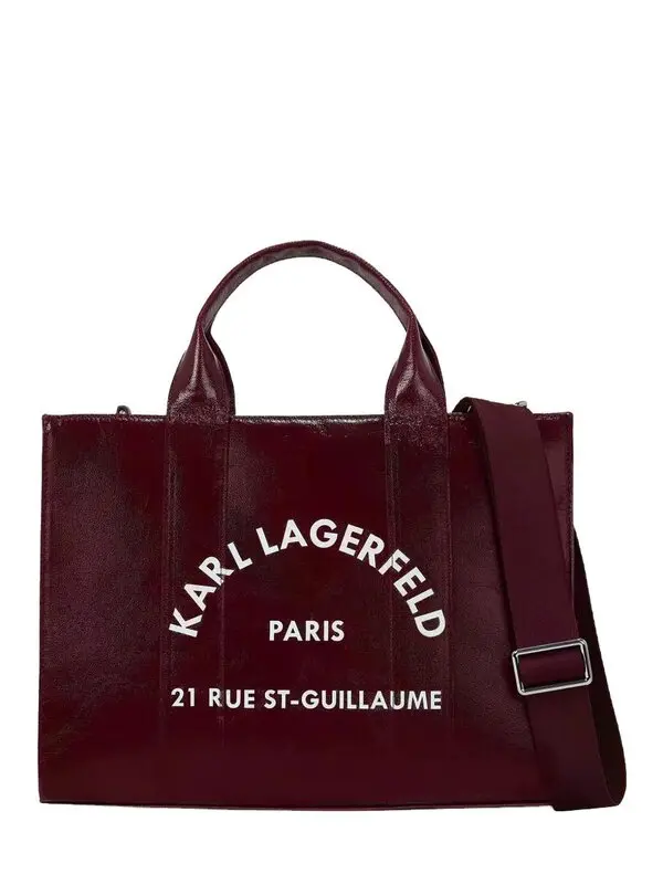 Karl Lagerfeld Rue St-guillaume Coated Tote Bag - Red