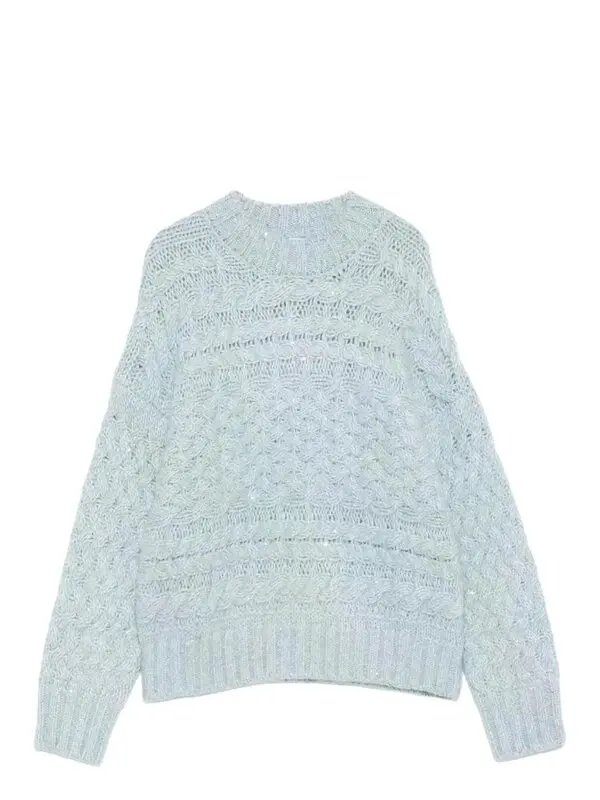 Eleventy Cable-knit Pullover Sweater - Blue